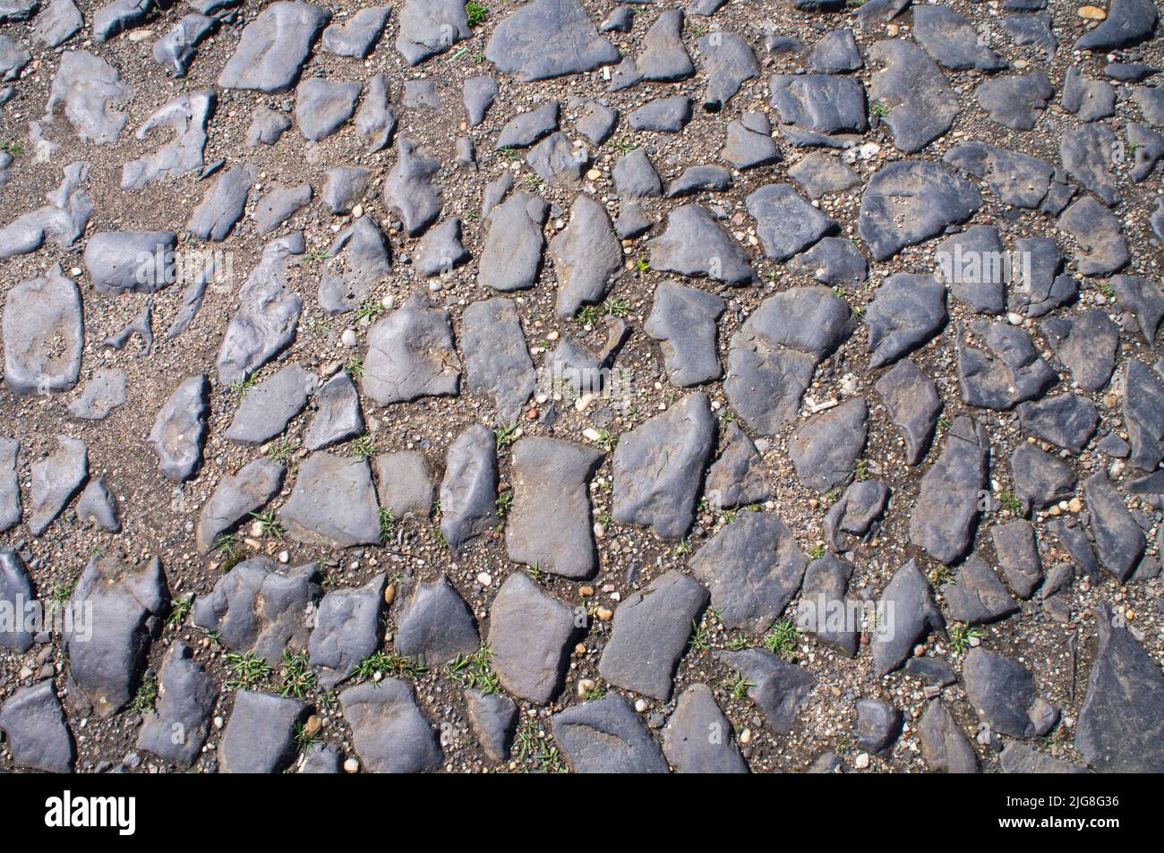 The King Vladislav Square detail, stone paving, in Velvary, Czech ...