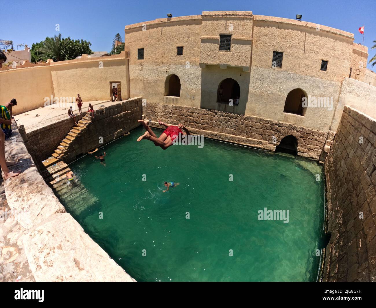 Second pelvis while some do jumping on June 11, 2022 in Gafsa, Tunisia ...