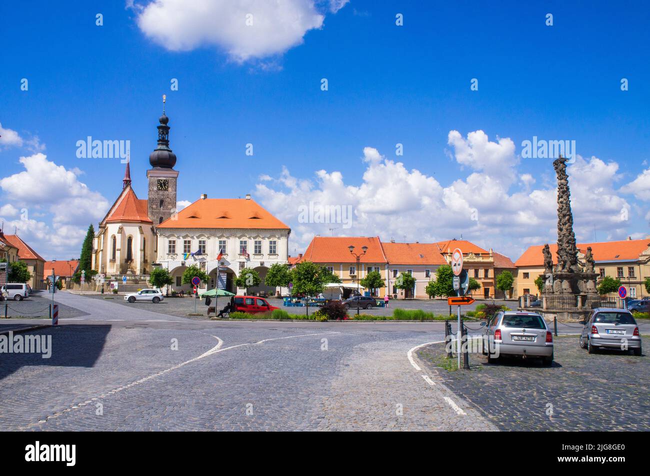 The King Vladislav Square, Town Hall (centre), St. Catherine's Church ...