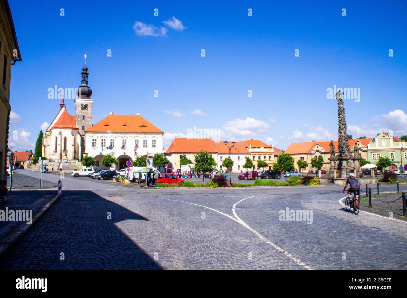 The King Vladislav Square, Town Hall (centre), St. Catherine's Church ...