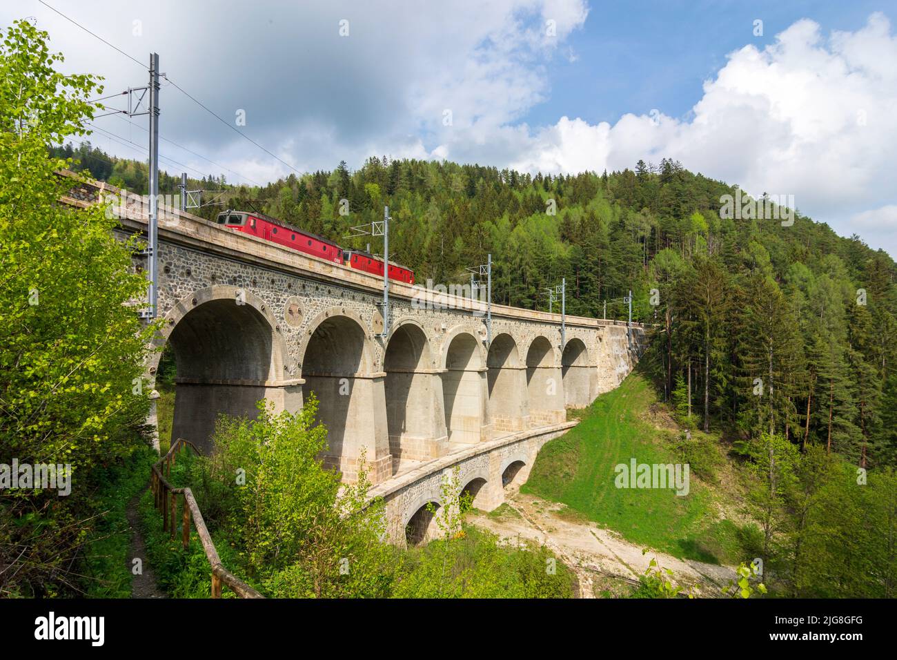 Semmeringbahn semmering railway in the vienna alps hi-res stock ...