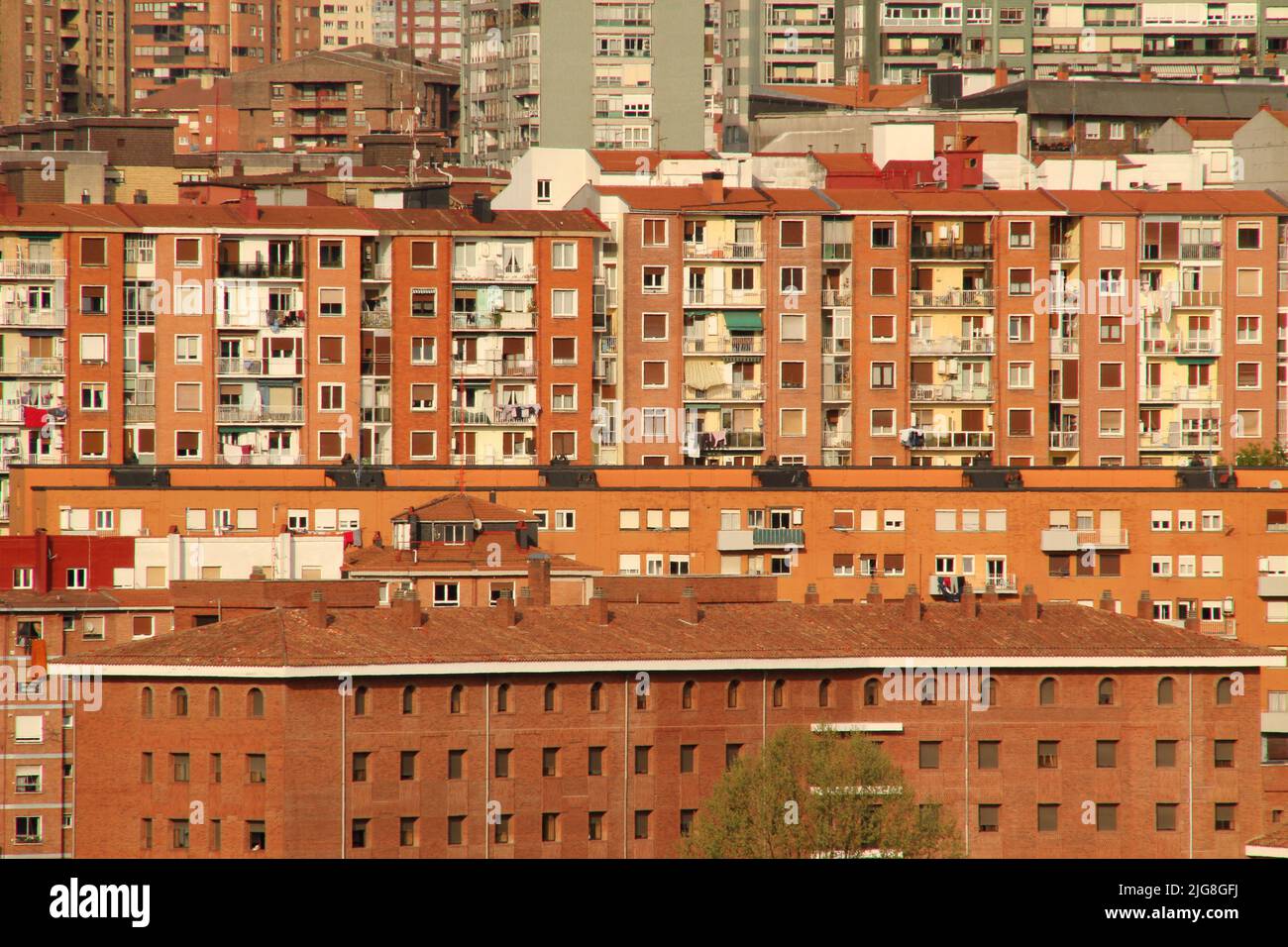 A bird's-eye view of the Bilbao city entourage Stock Photo - Alamy