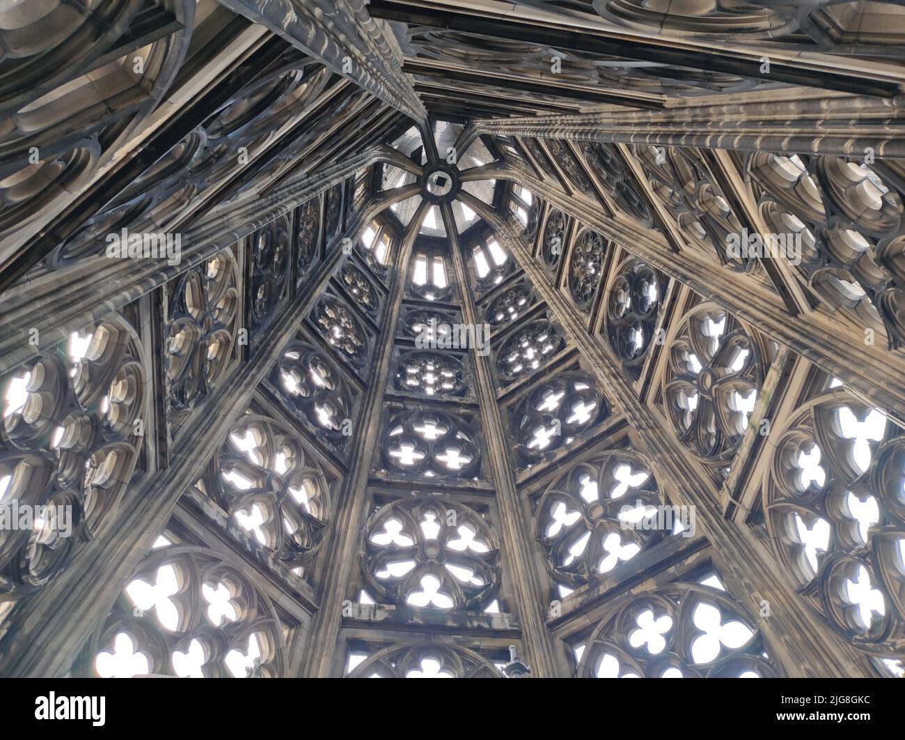 A low-angle shot of the inside of a metallic dome Stock Photo - Alamy