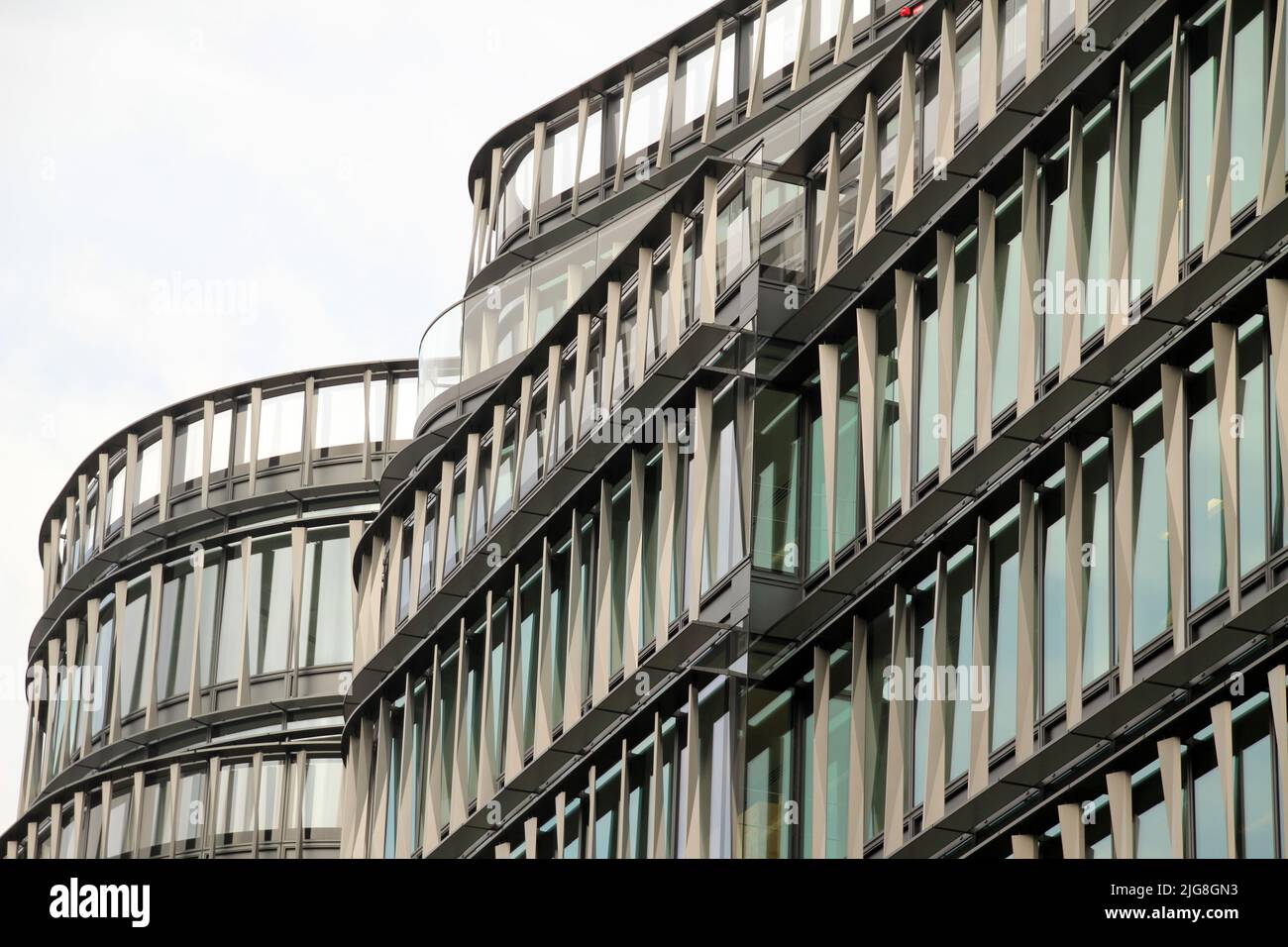 A close-up shot of a modern office building exterior in London Stock ...