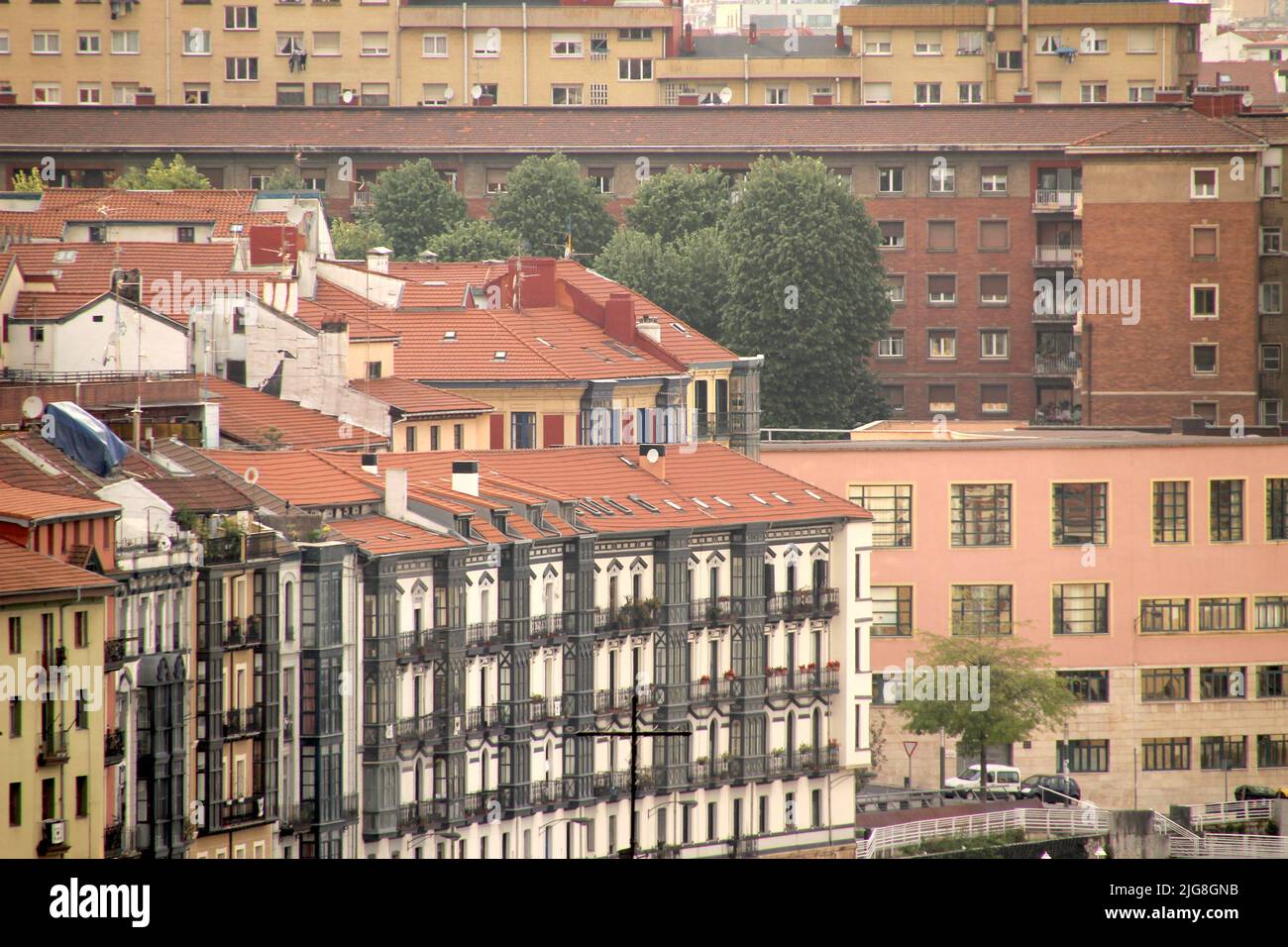 A bird's-eye view of the Bilbao city entourage Stock Photo - Alamy
