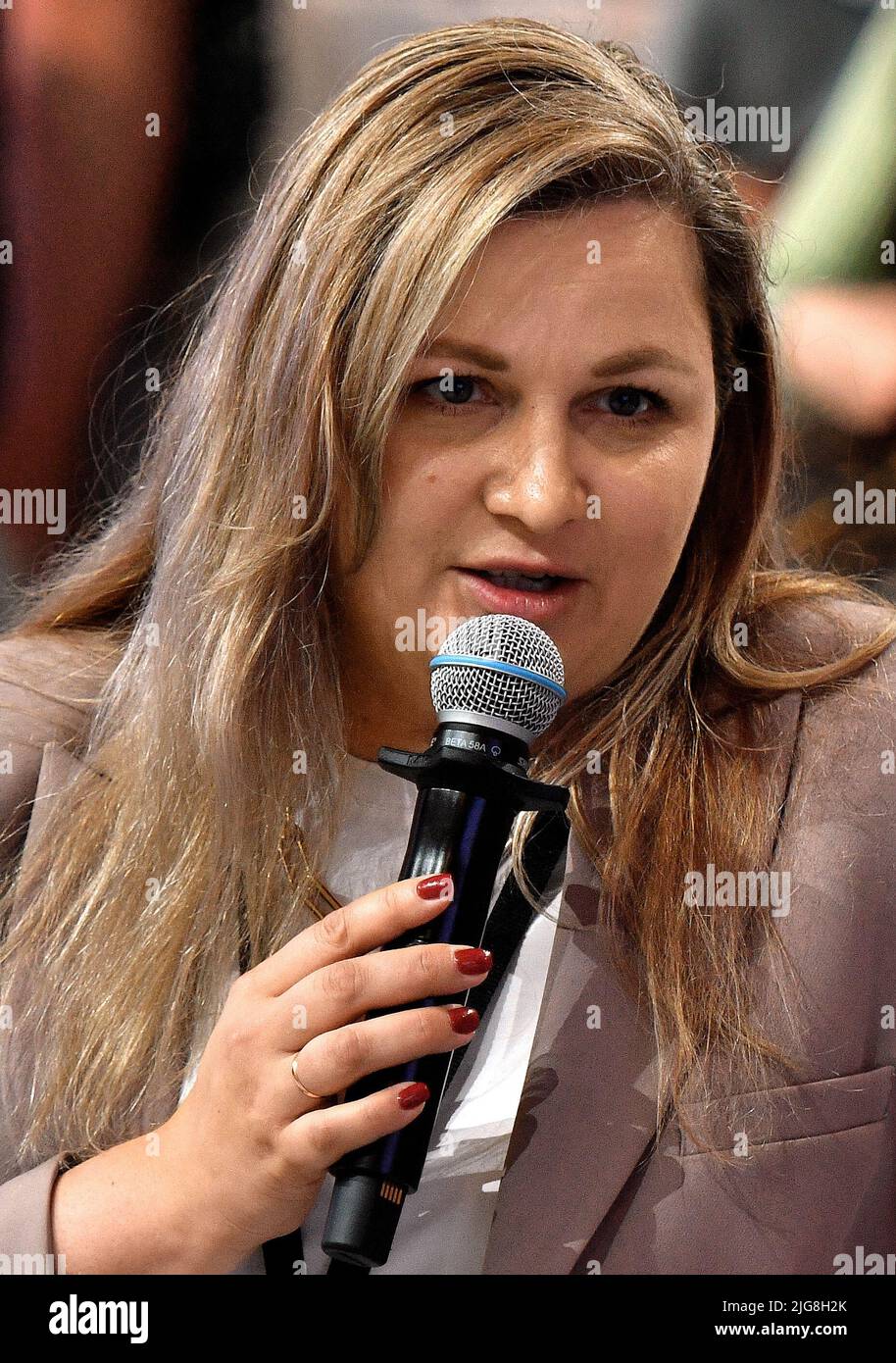 Forum "Russian Creative Week - 2022" in Gorky Park. Yulia Ablets ...