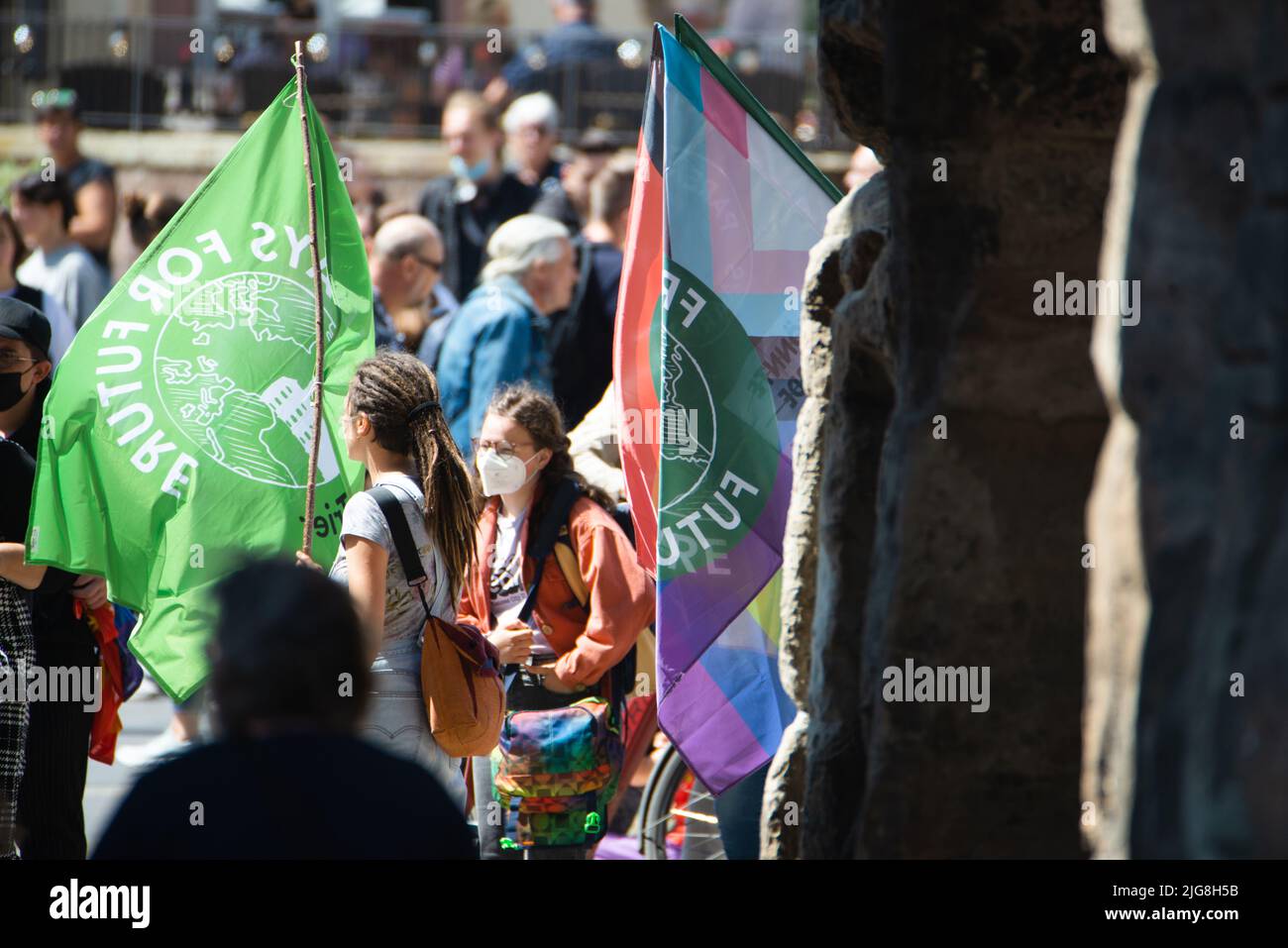 Fridays for future demonstration in Trier, Germany on the 08.07.2022 ...