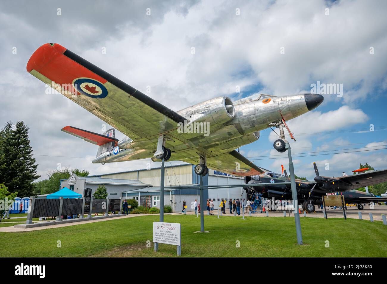 Nanton, Alberta - July 2, 2022: CF-100 Canuck jet at the Bomber Command ...
