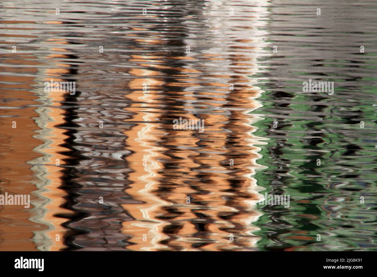 The view of the objects reflected on the waves of water -a good choice ...