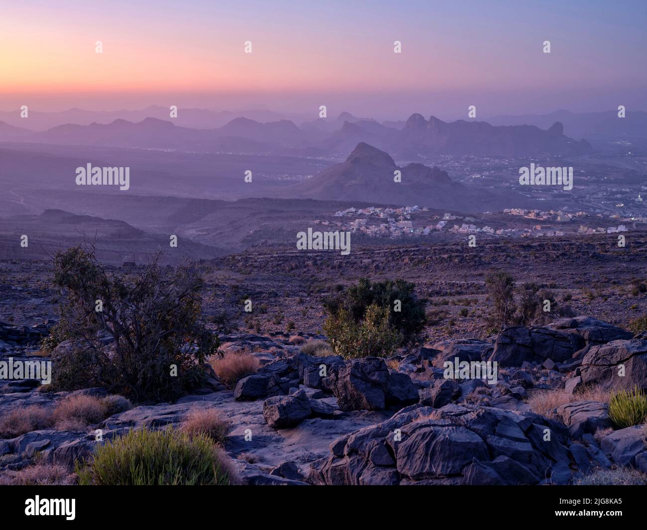 Dawn over Al Hamra, Oman Stock Photo - Alamy