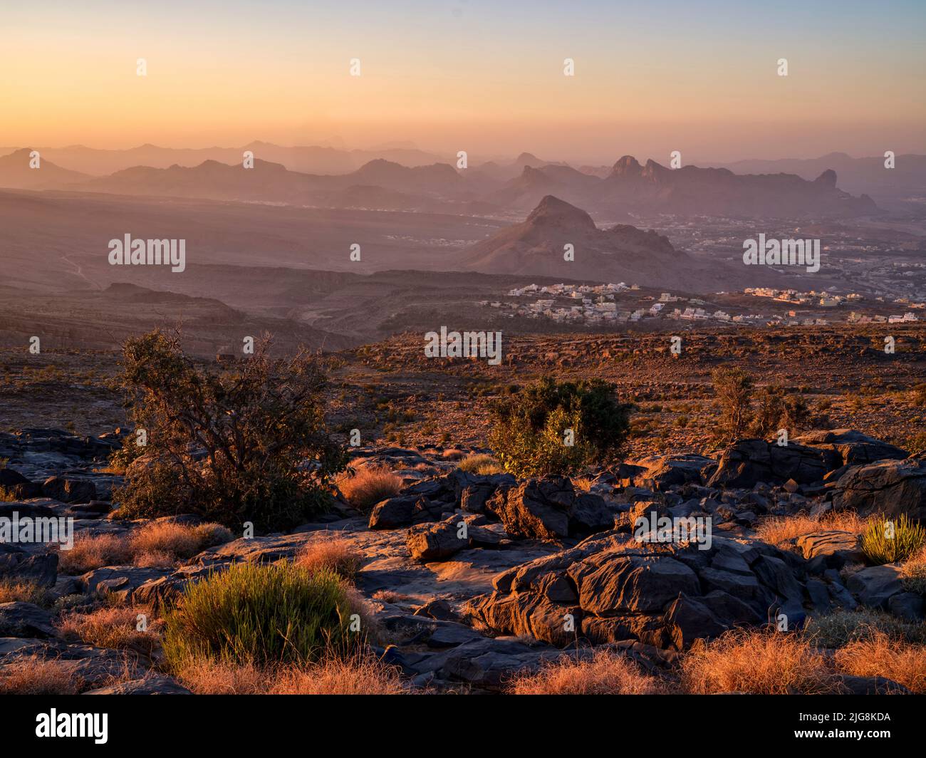 Dawn over Al Hamra, Oman Stock Photo - Alamy