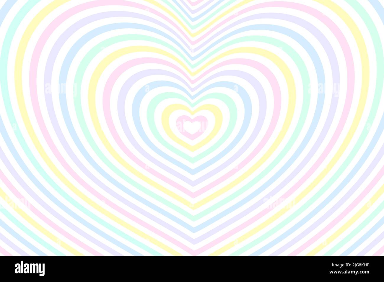 Abstract optical illusion background with a rainbow heart. Vector Stock ...