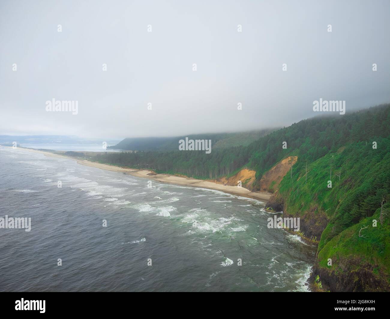 Beautiful summer landscape. Mountains on the ocean. Lots of greenery ...