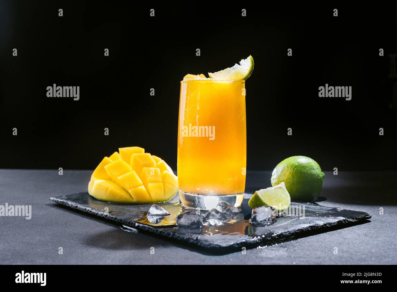 A Mexican smoothie drink made from mango, chili peppers, salt, and lime ...