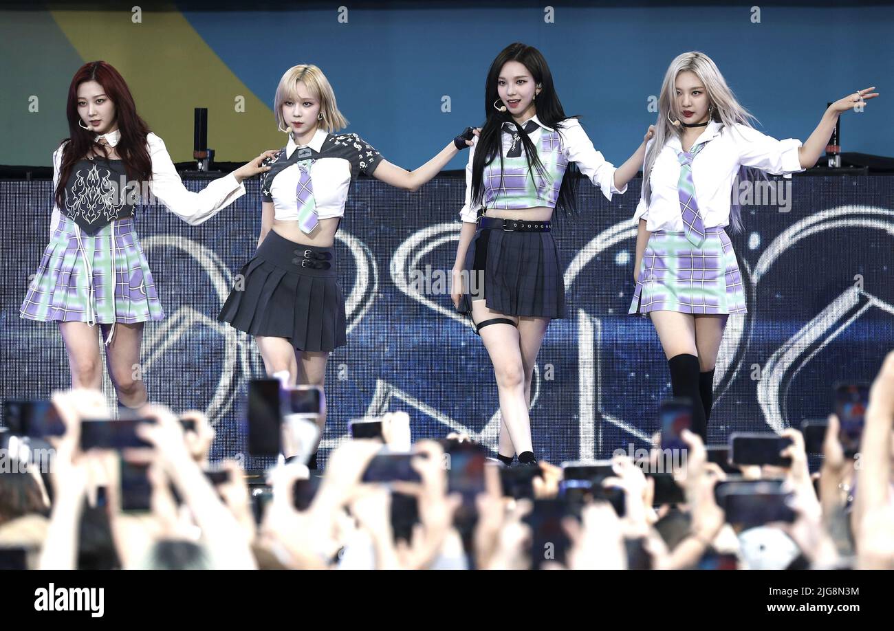 New York, United States. 08th July, 2022. Aespa, the South Korea all ...