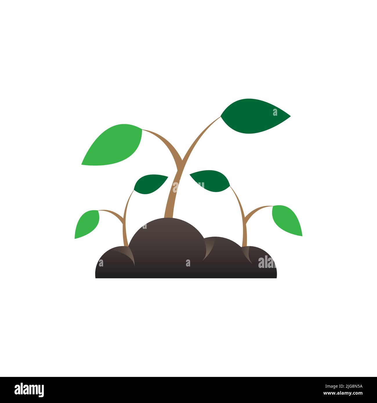Plant and leaves icon. Leaf symbol of ecology, enviroment and nature ...