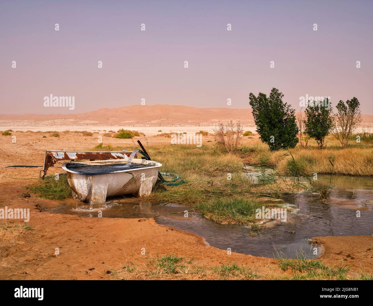 On the road in the dunes of the Rub-al-Khali, Oman Stock Photo - Alamy