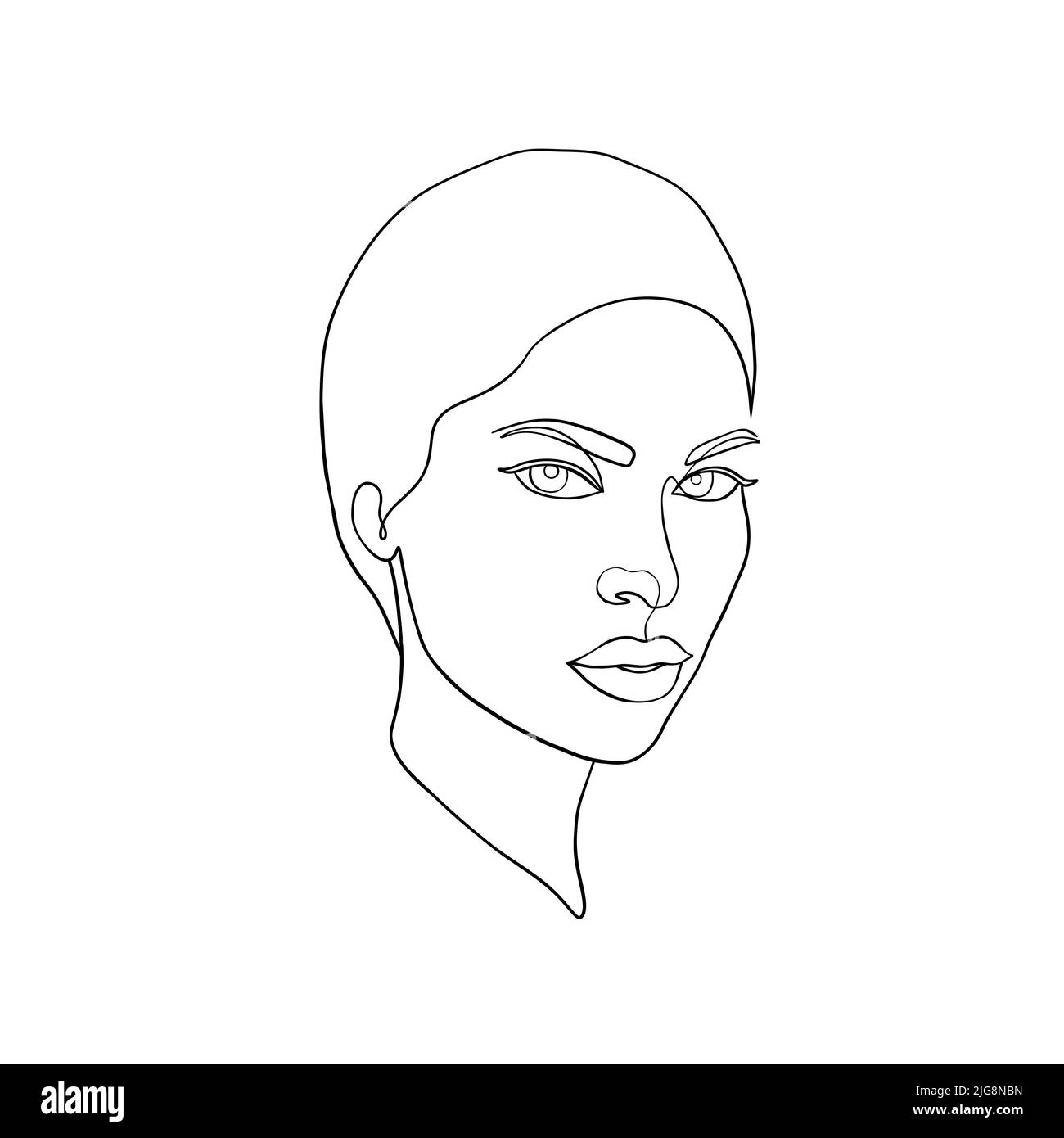 Minimal woman face Stock Vector Image & Art - Alamy