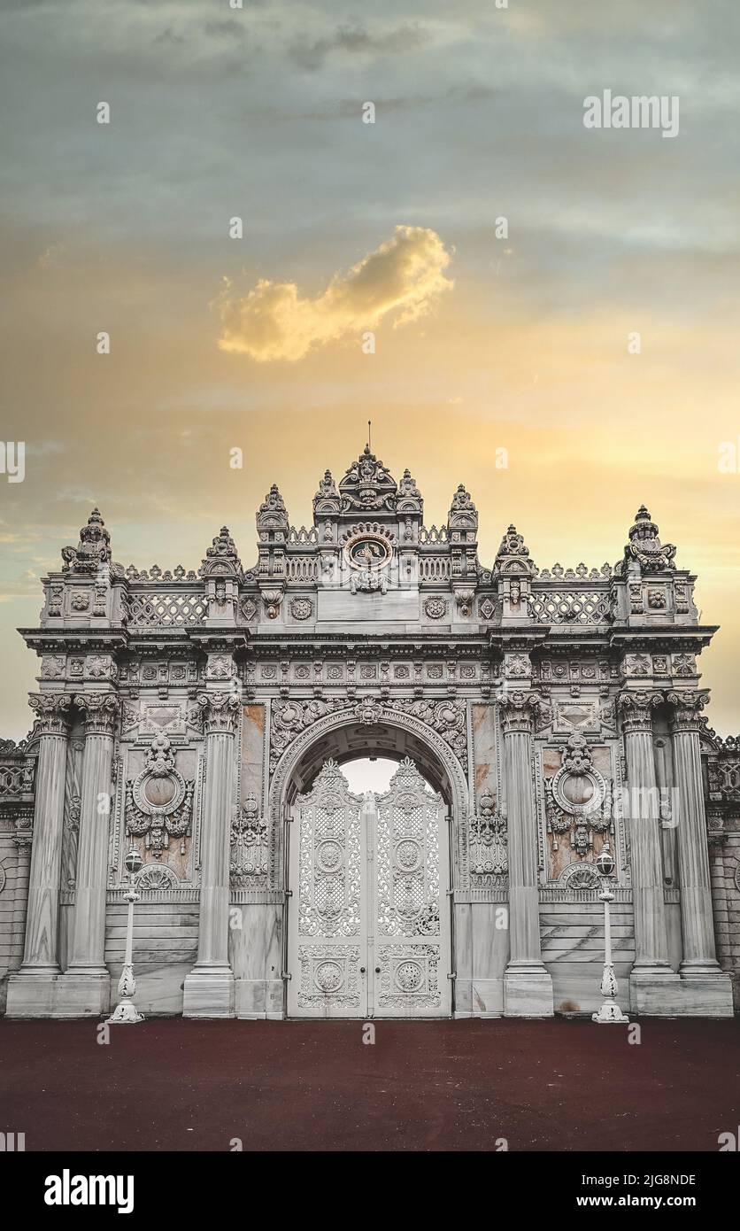 Dolmabahce Palace - Gate of Sultan or Sultanate Gate. Turkey, Istanbul ...