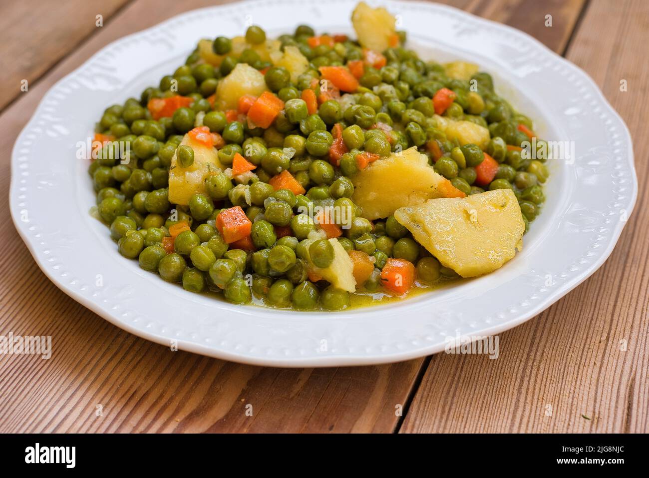 traditional Greek food with oil, in Greek arakas, oily food ...