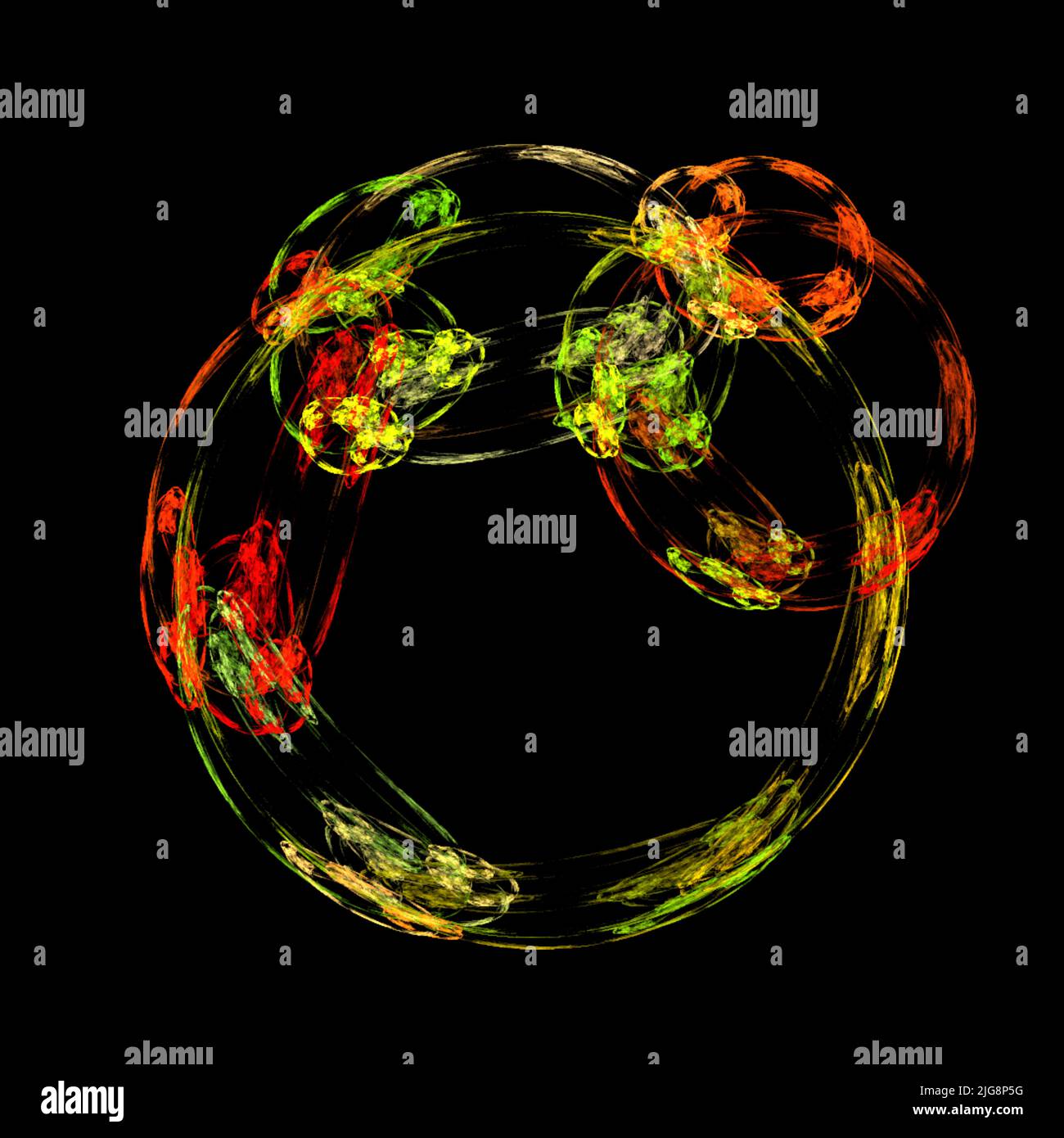 yellow green abstract element on black background, digital graphic ...
