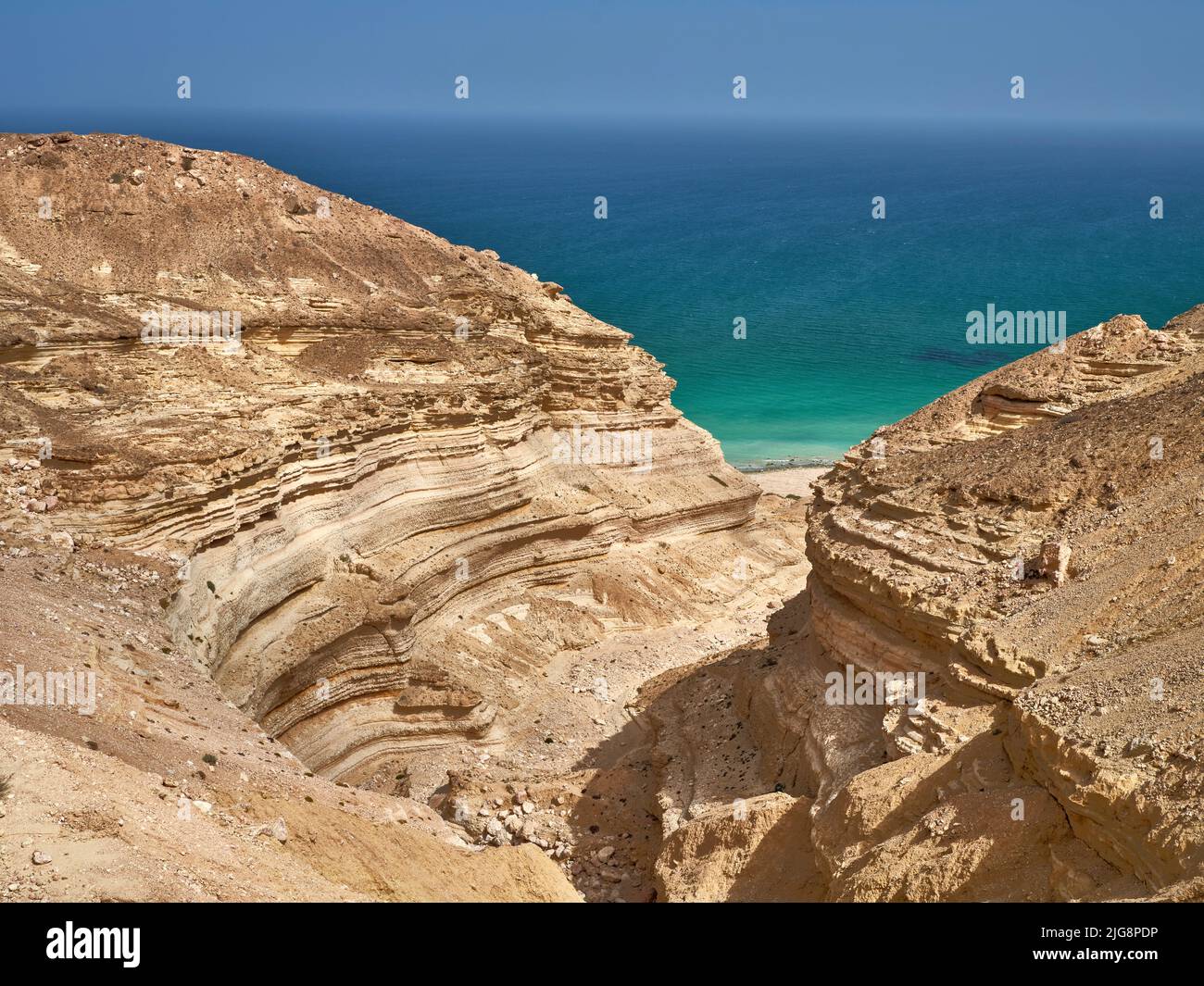 Along the coastal road 42, between Hasik and Ash Shuwaymiyyah, Oman ...