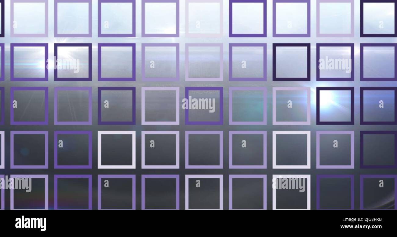 Image of squares moving over grey background Stock Photo - Alamy