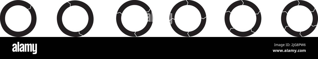A vector illustration of a set of black circles Stock Vector Image ...
