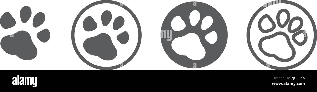 A vector illustration of a set of animal paws Stock Vector Image & Art ...