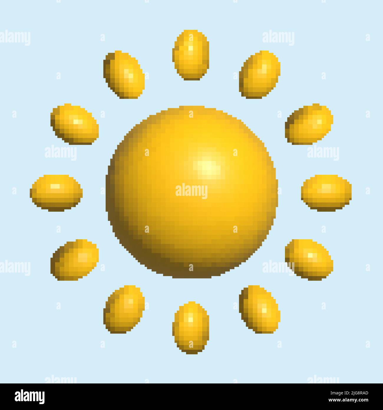 3d yellow icon. Realistic weather symbol design. Vector illustration ...