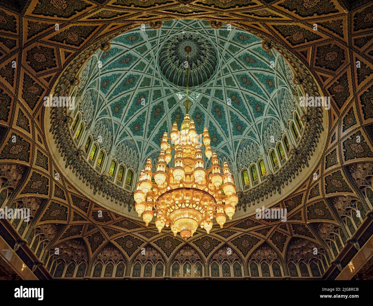 Great Sultan Qabus Mosque in Muscat, Oman Stock Photo - Alamy