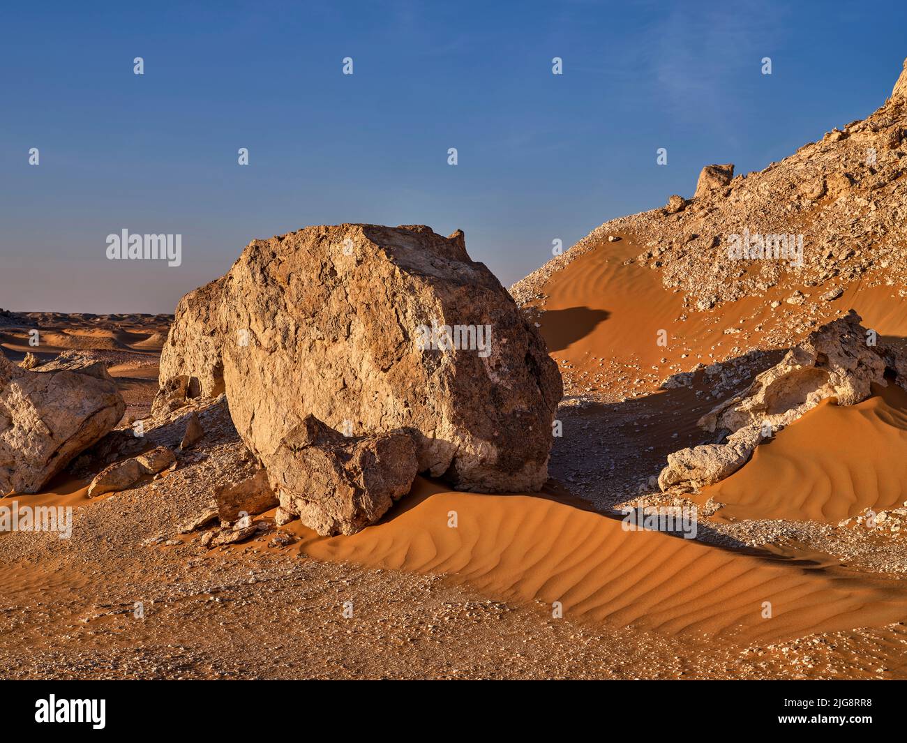 On the road in the Al Huqf, a stone desert between the Arabian Sea and ...