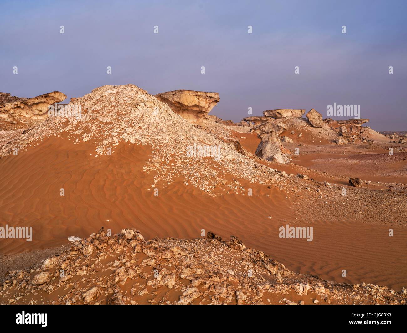 On the road in the Al Huqf, a stone desert between the Arabian Sea and ...