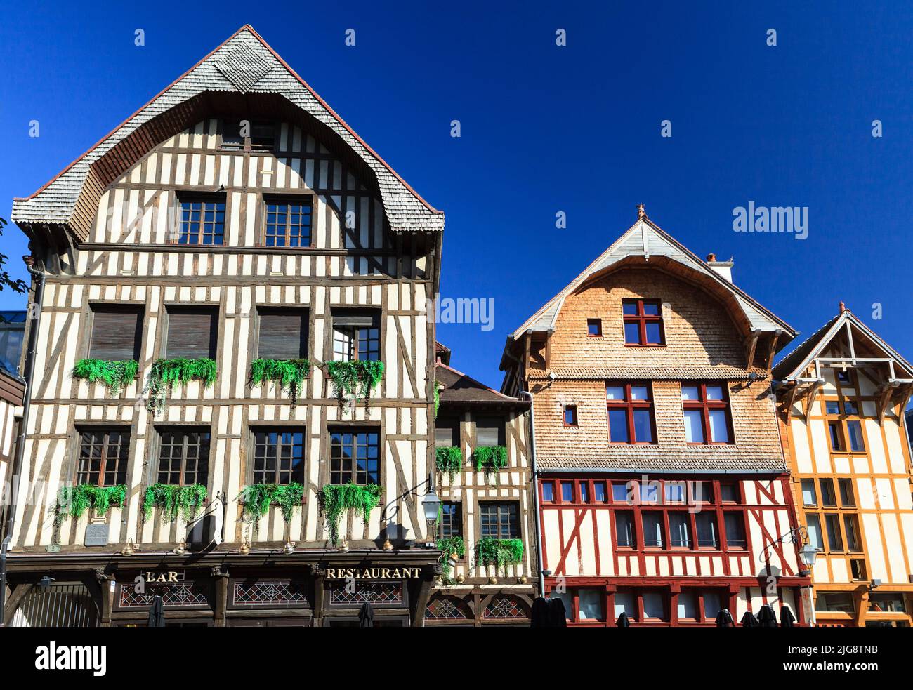 Historical architecture in Troyes, France Stock Photo - Alamy