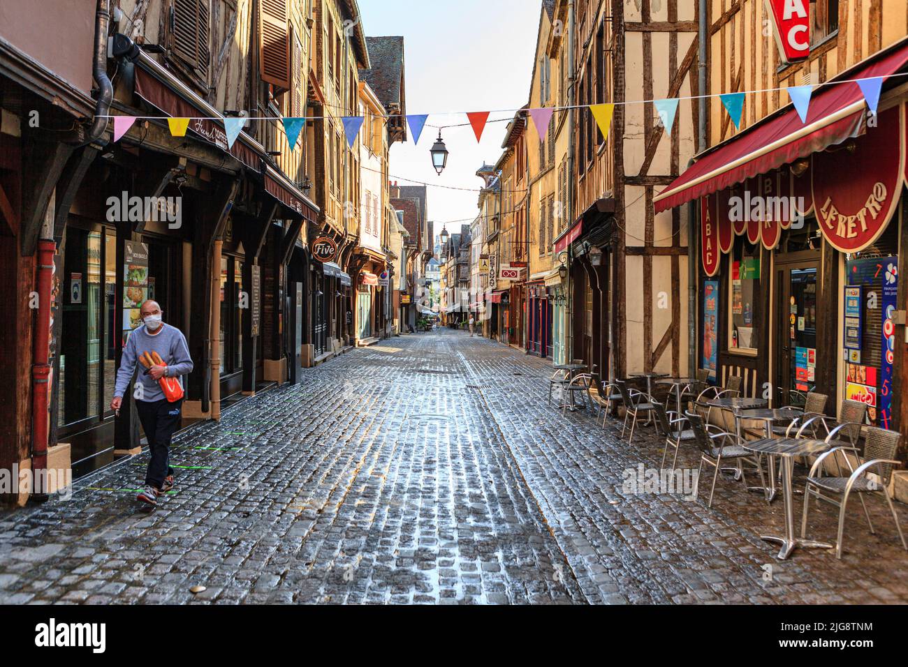 Historical architecture in Troyes, France Stock Photo - Alamy