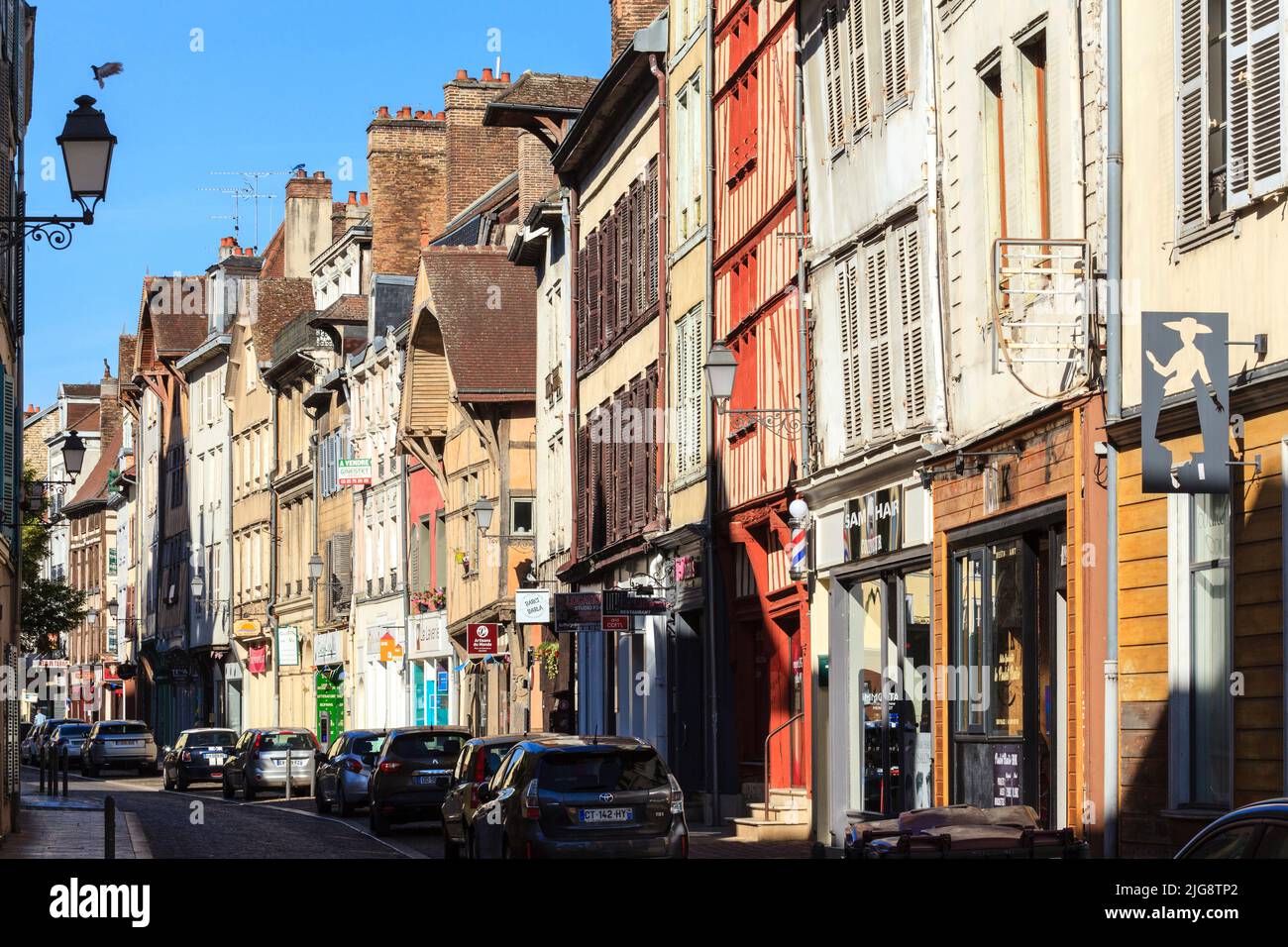Historical architecture in Troyes, France Stock Photo - Alamy