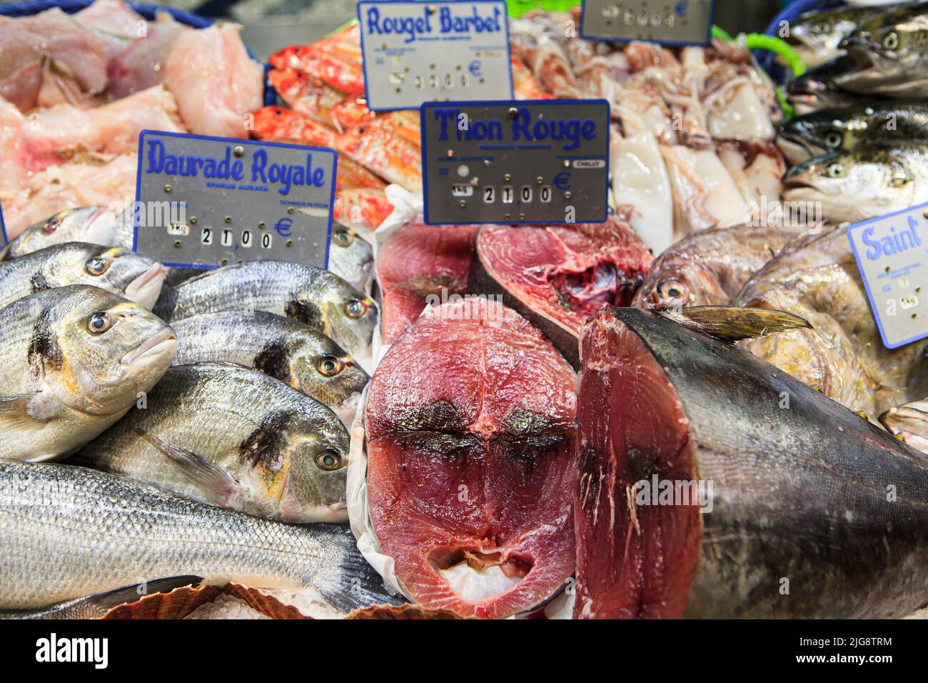 Seafood, fresh fish, Troyes, France Stock Photo - Alamy