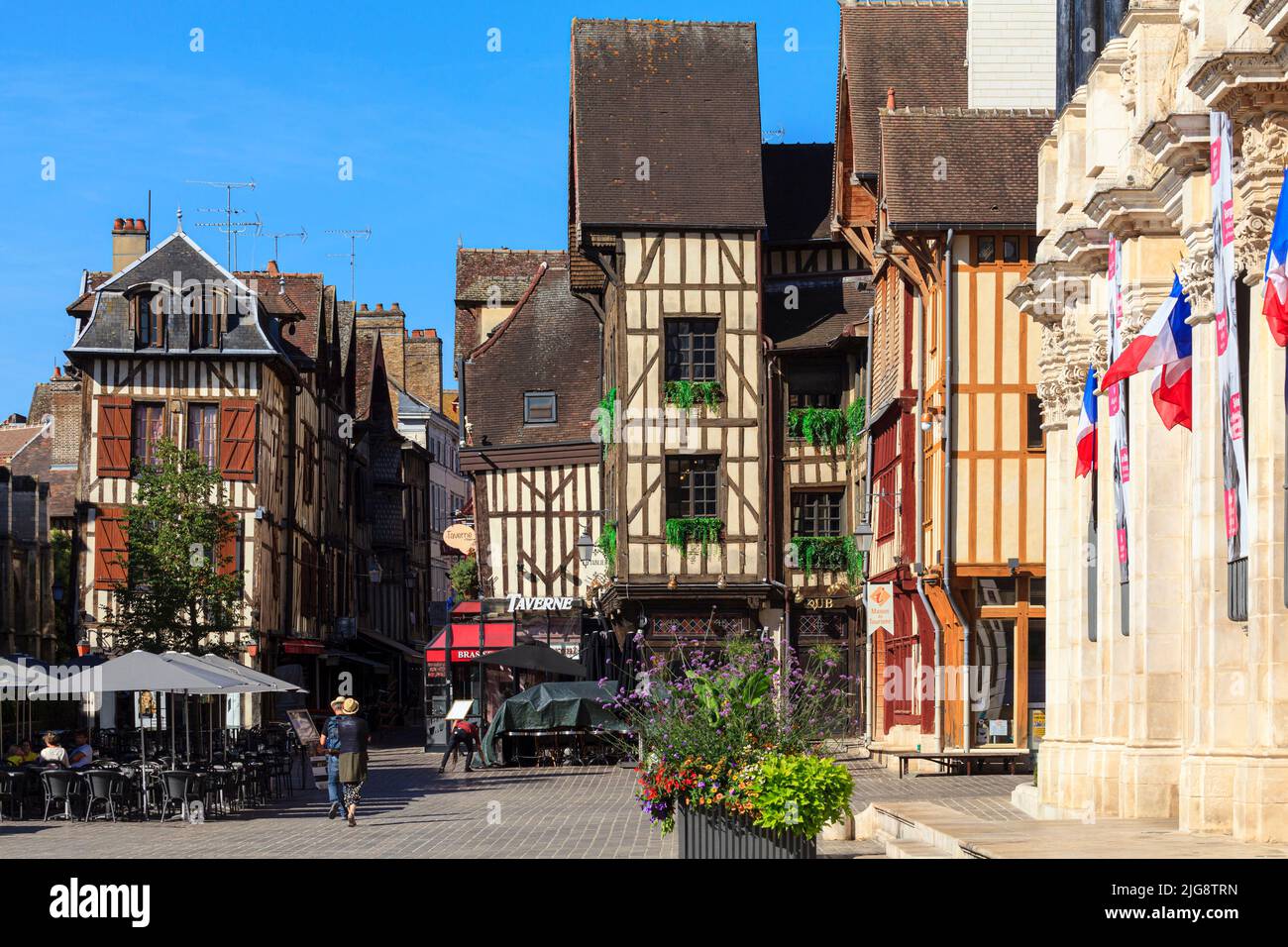Historical architecture in Troyes, France Stock Photo - Alamy