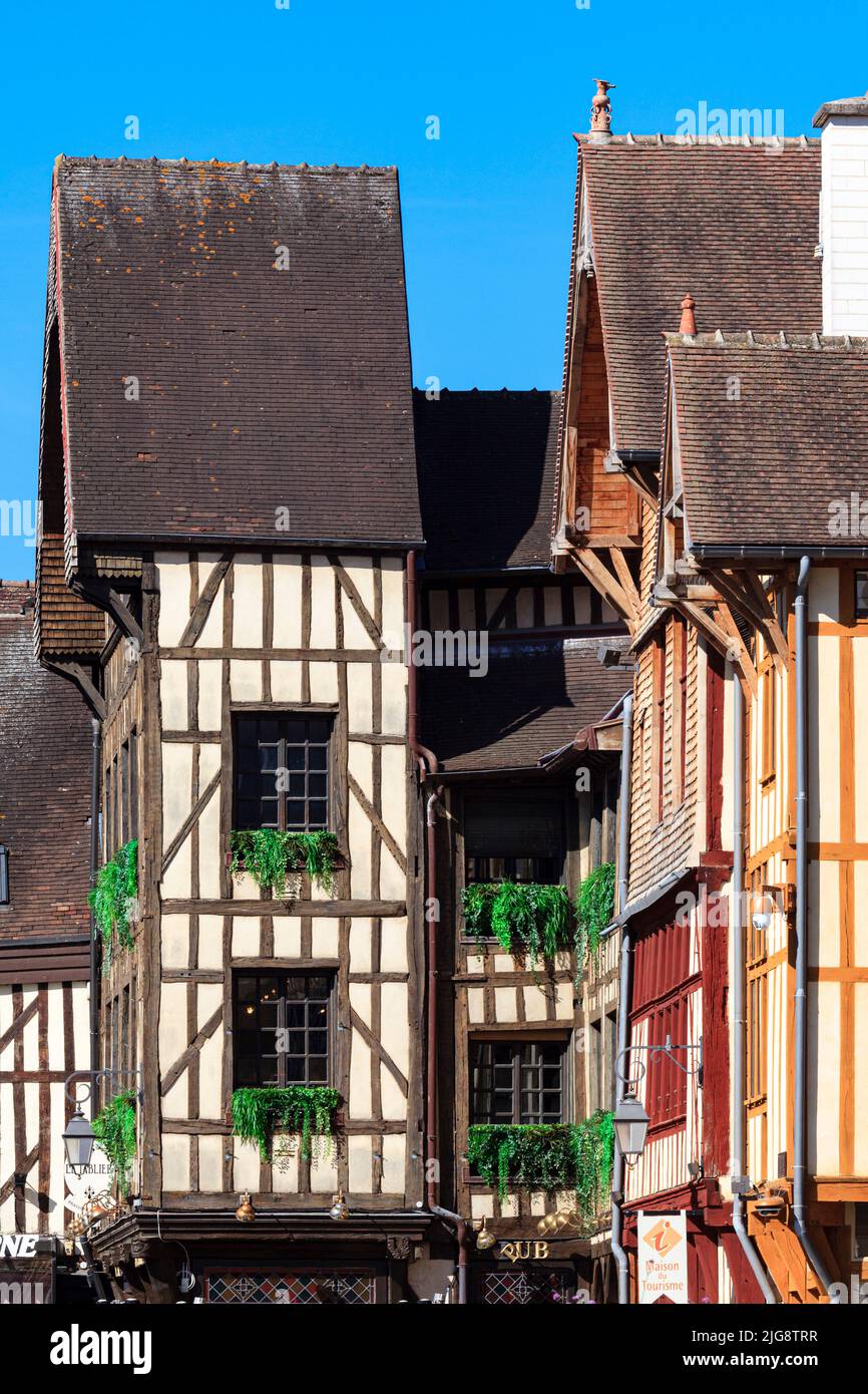 Historical architecture in Troyes, France Stock Photo - Alamy