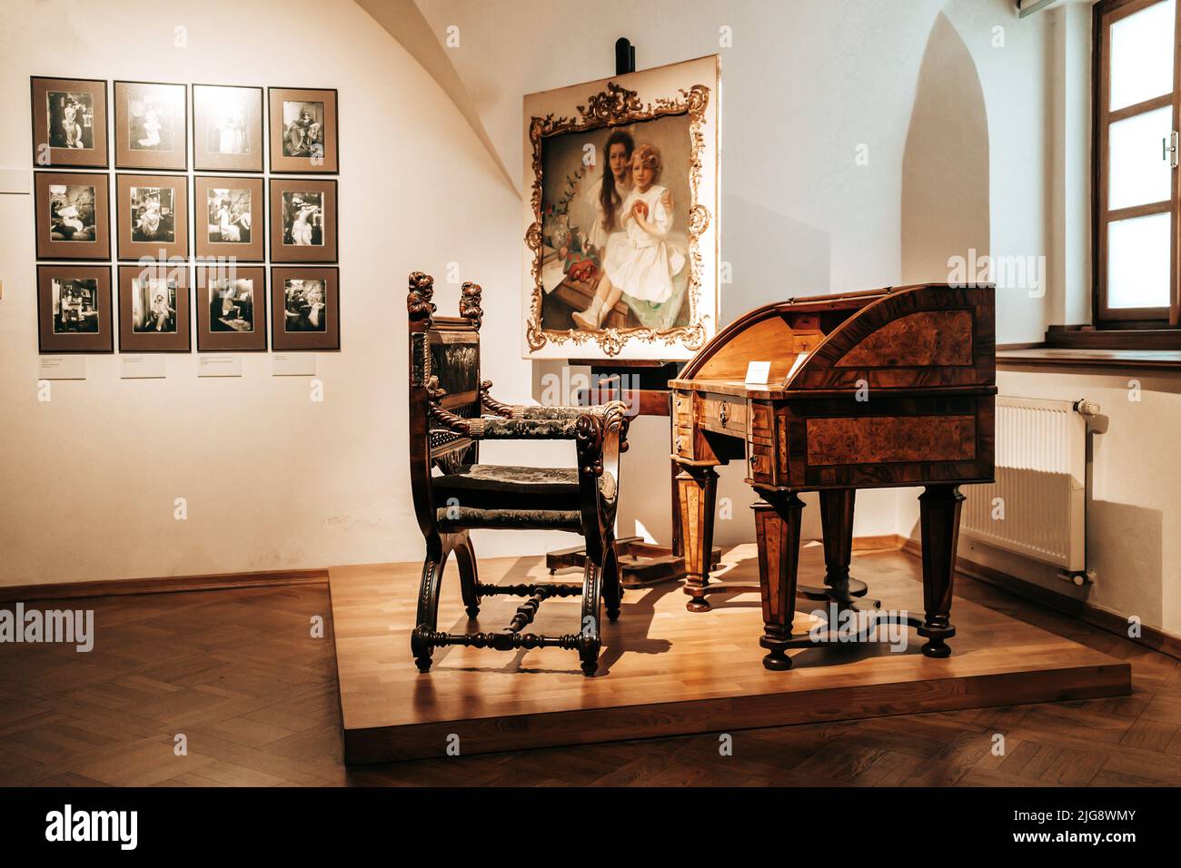 Prague, Czech Republic - July 2022. Alphonse Mucha Museum. The painter ...