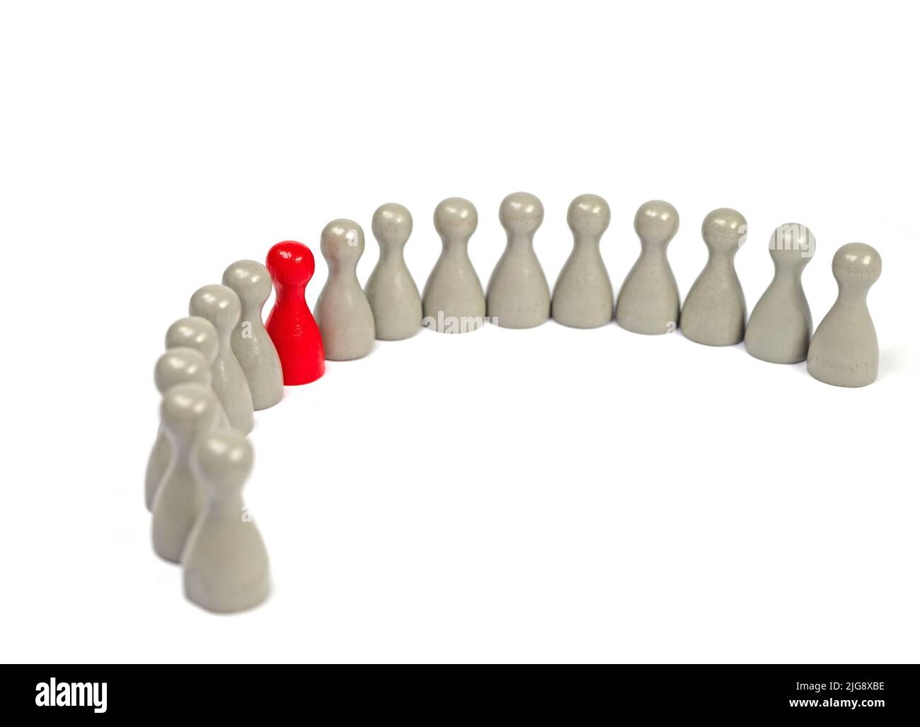 Individual in a row of people, symbolic representation Stock Photo - Alamy