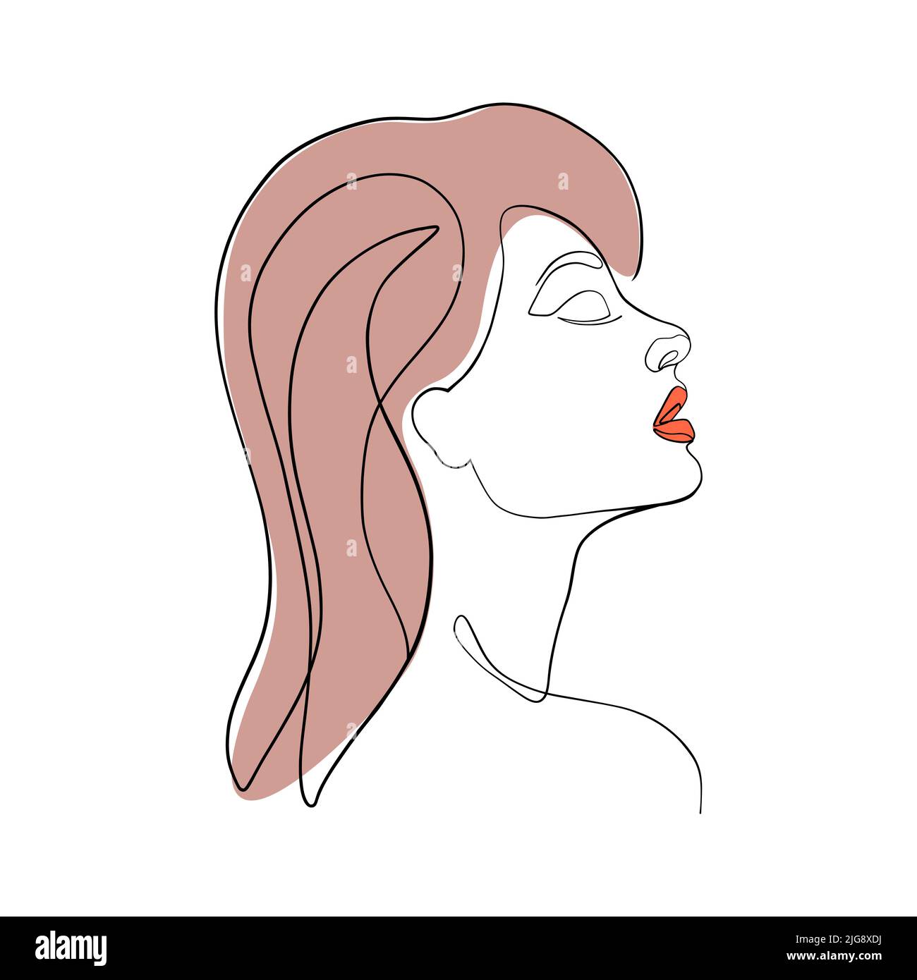 Girl Face Profile Drawing