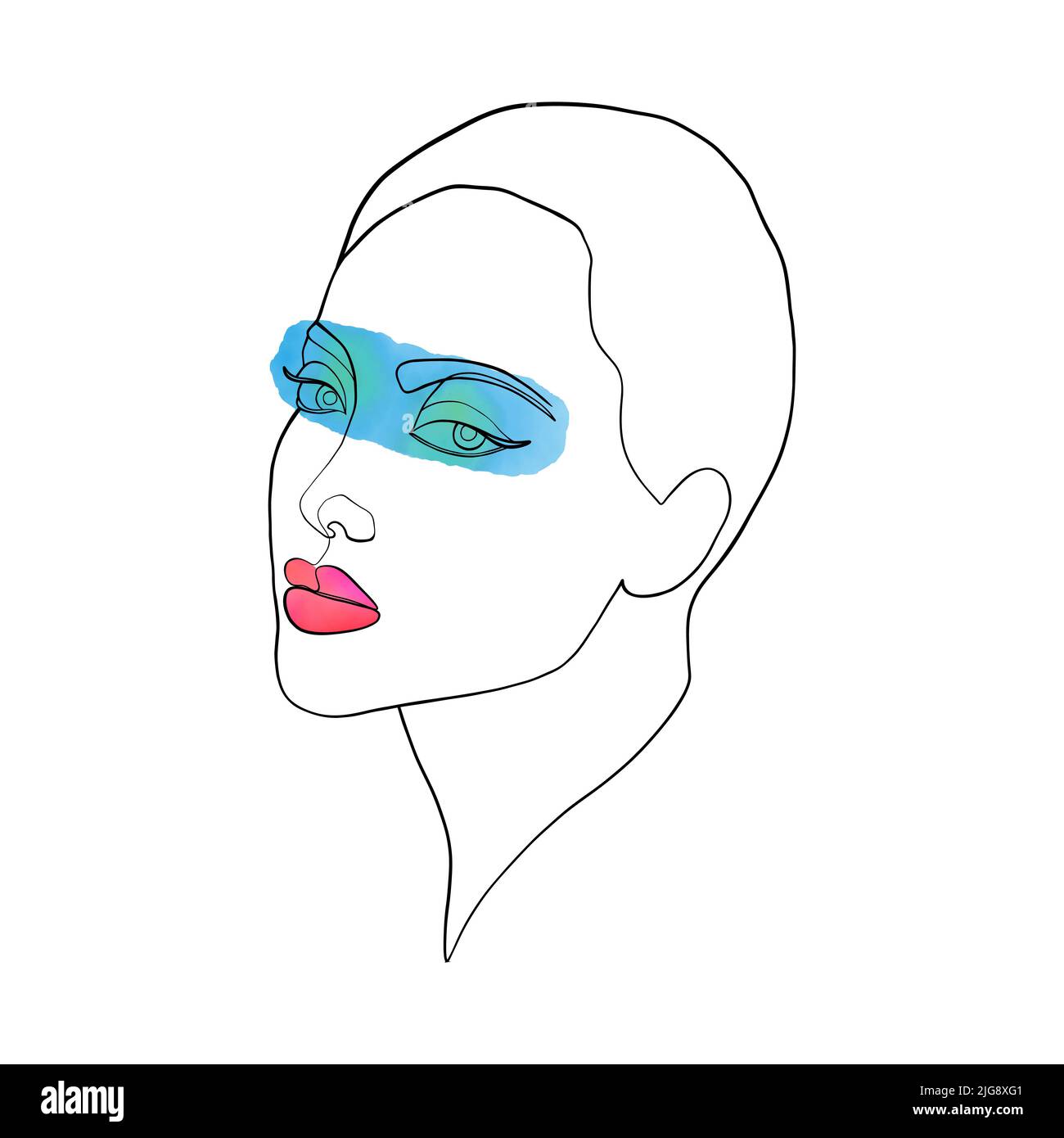 Woman in minimal linear style Stock Vector Image & Art - Alamy
