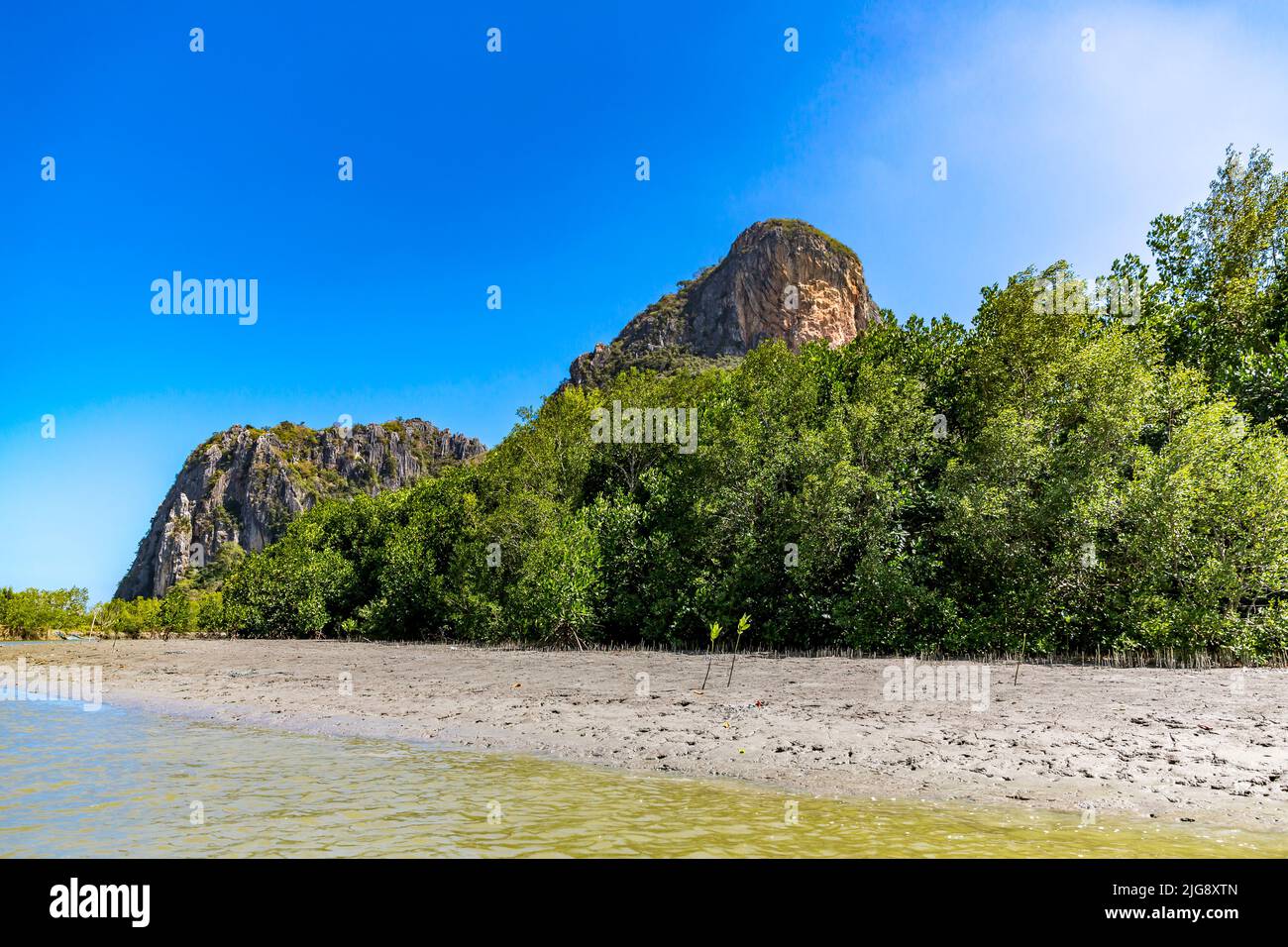 Rock formations, boat trip on Khao Daeng River, Khao Sam Roi Yot ...