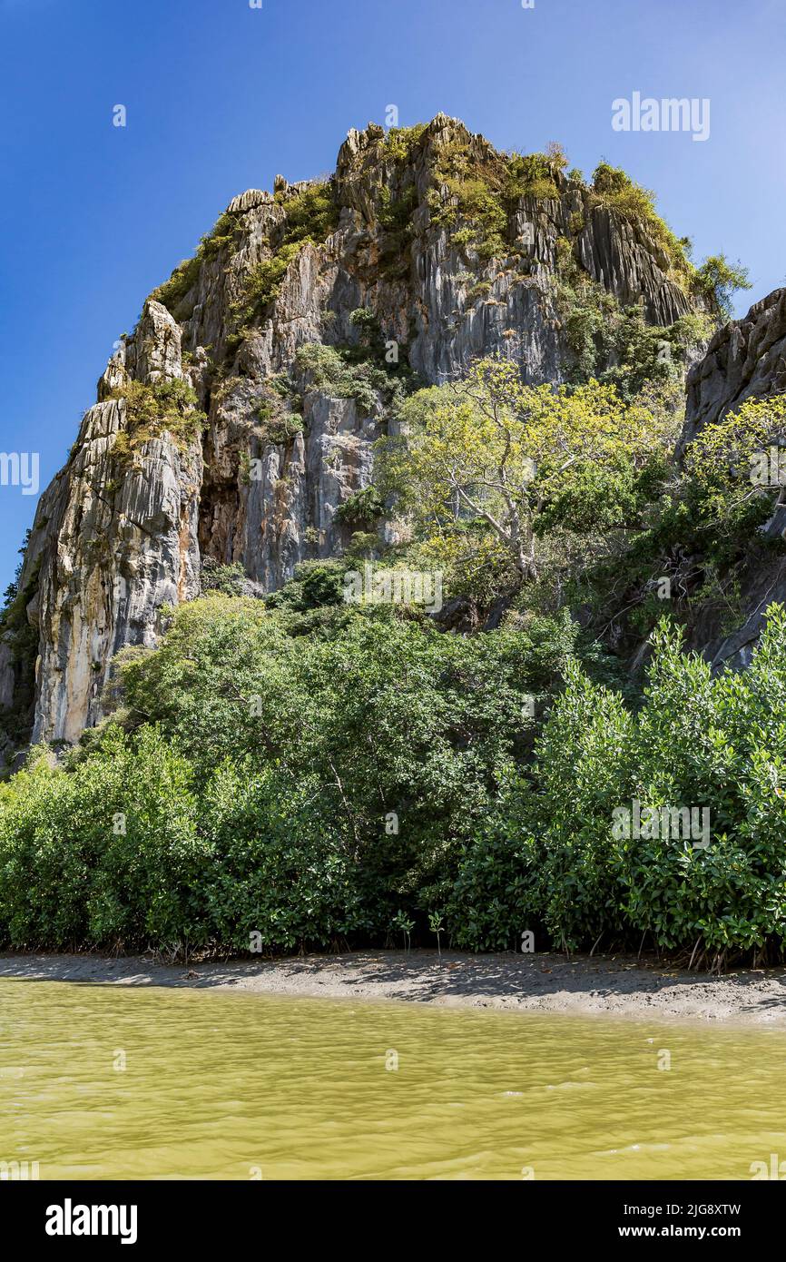 Rocks, boat trip on Khao Daeng River, Khao Sam Roi Yot National Park ...