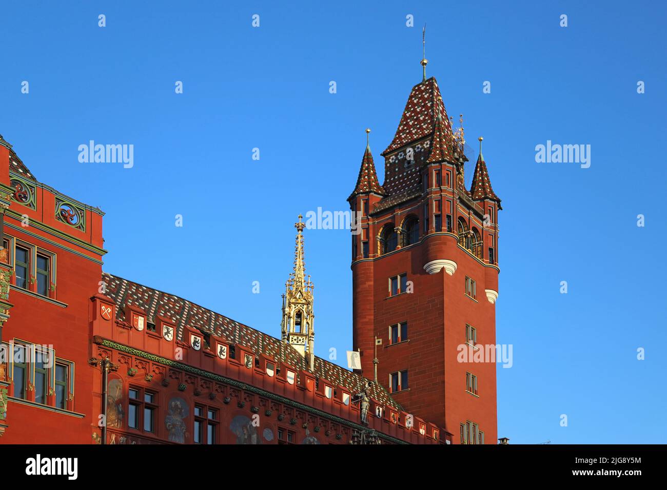 Switzerland, Basel, market place, city hall Stock Photo - Alamy