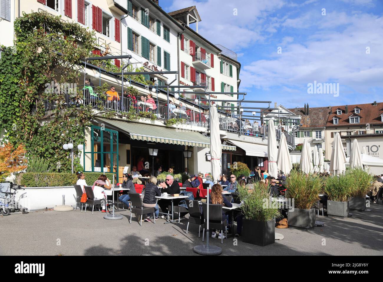 Switzerland, Rapperswil-Jona, lake, quay, lake promenade Stock Photo ...