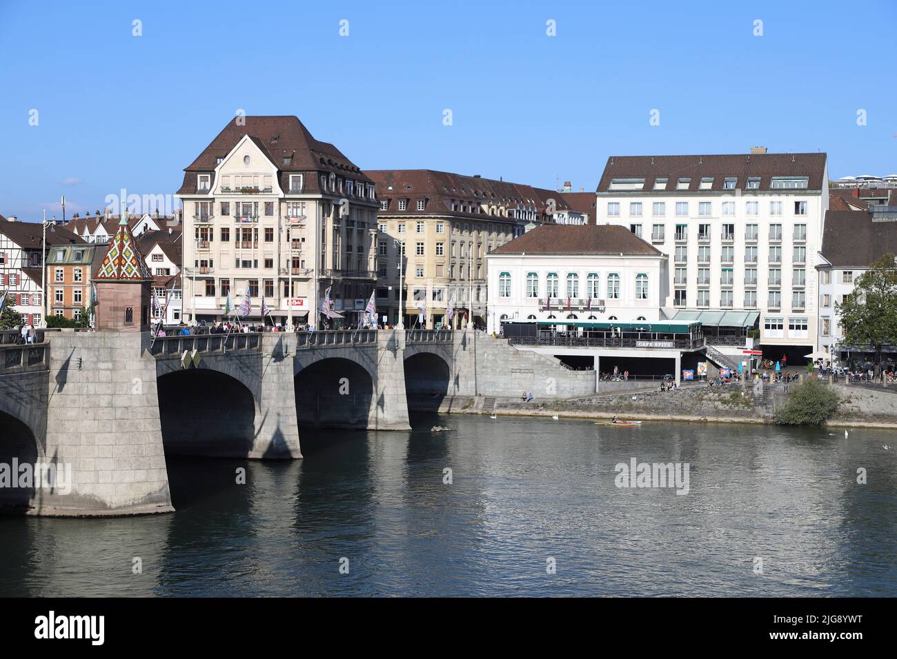 Switzerland, Basel, Middle Bridge Stock Photo - Alamy