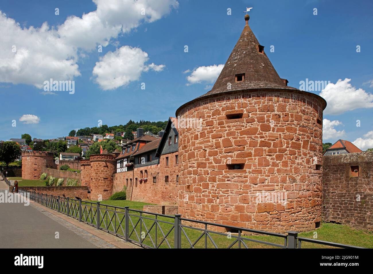 medieval city fortification at Untertor (Jerusalem Gate) with bridge ...