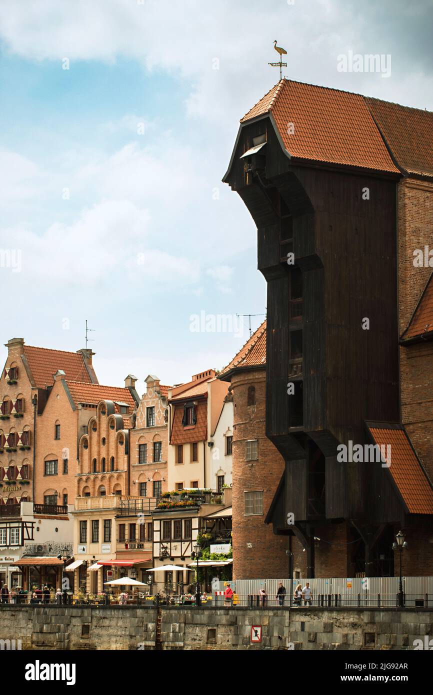 Crane gate in Gdansk Stock Photo - Alamy